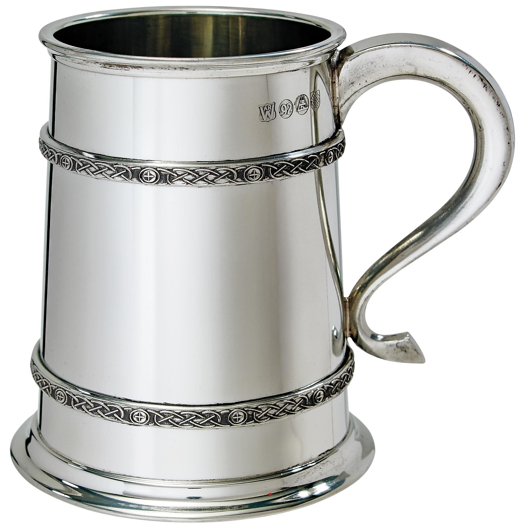 Pewter Tankard 1 Pint Double Celtic Band with Feature Touchmark Pure ...