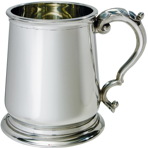 Pewter Tankard 1 Pint George III Style All Polished Antique Handle Pure ...
