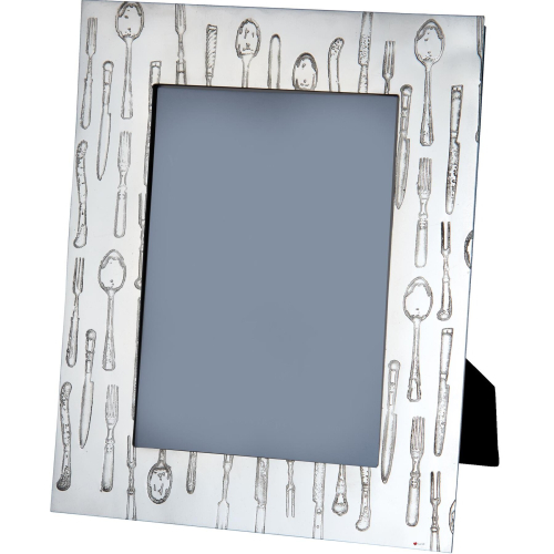 Large Single Photo Frame Embossed Knife Fork Spoon Pattern 7 x 5 inch ...