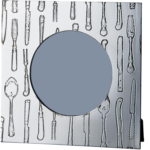 Small Single Photo Frame 4 x 4 inch Embossed Knife Fork Spoon Pattern ...