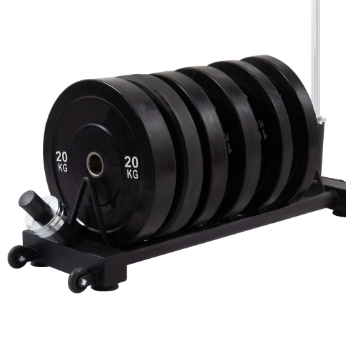 RIP X Portable Horizontal Bumper Plate Trolley Rack with Barbell and ...
