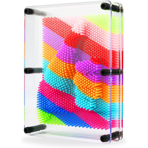 RLINGX 3D Pin Art Toy Large Size 6 X 8 Unique Metal 3D Pin Art Board ...