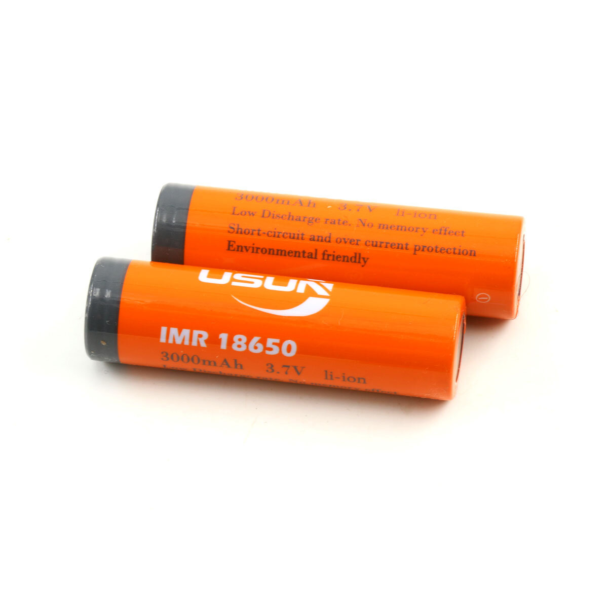 2x 18650 lithium battery 3000mah capacity 3.7V rechargeable battery on ...