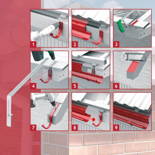 Gutter Top Rafter Bracket Universal Galvanised Steel Fascia Support ...