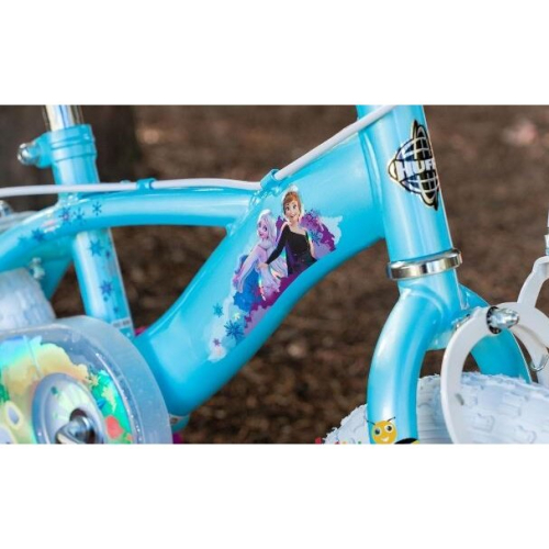 Huffy Frozen 12 Inch Girls Bike - 3-5 Years Sky Blue + Front Carrying ...