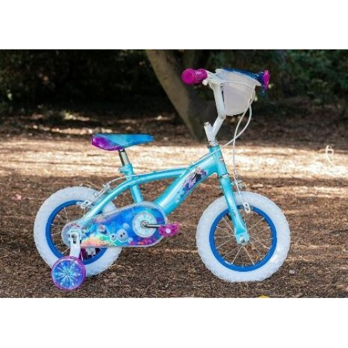 Huffy Frozen 12 Inch Girls Bike - 3-5 Years Sky Blue + Front Carrying ...