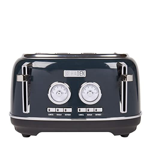 Haden Jersey Steel Blue Toaster 4 Slice Dual Control With Adjustable ...