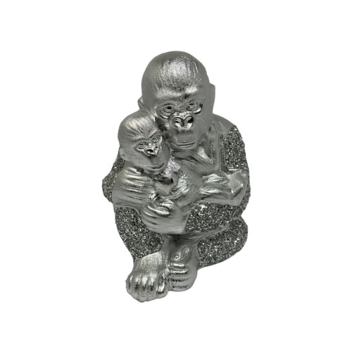 Elegant Crushed Diamond Gorilla With Baby Lovely Sculpture Ornament on ...