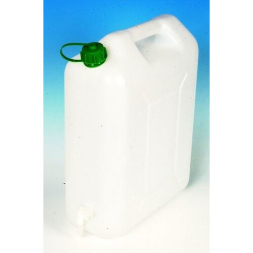 20Ltr White Watercan Storage With Tap And Handle Plastic on OnBuy