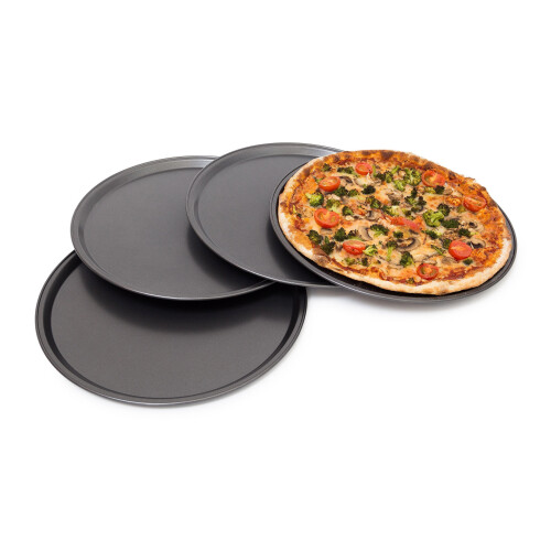 Relaxdays Round Pizza Baking Pan/Plates With Non-Stick Coating/Tarte ...
