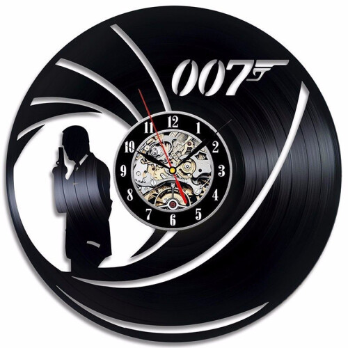 Creative 007 James Bond Vinyl Reord Led Wall Clock on OnBuy