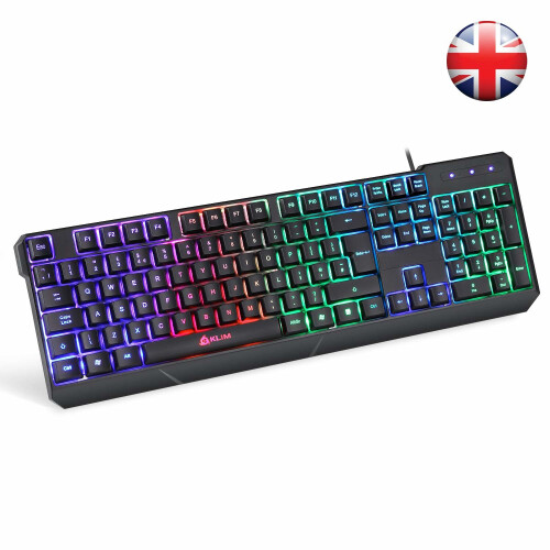 KLIM Chroma Backlit Gaming Keyboard ENGLISH LAYOUT - Wired USB - Led ...
