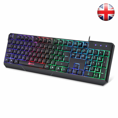 KLIM Chroma Backlit Gaming Keyboard ENGLISH LAYOUT - Wired USB - Led ...