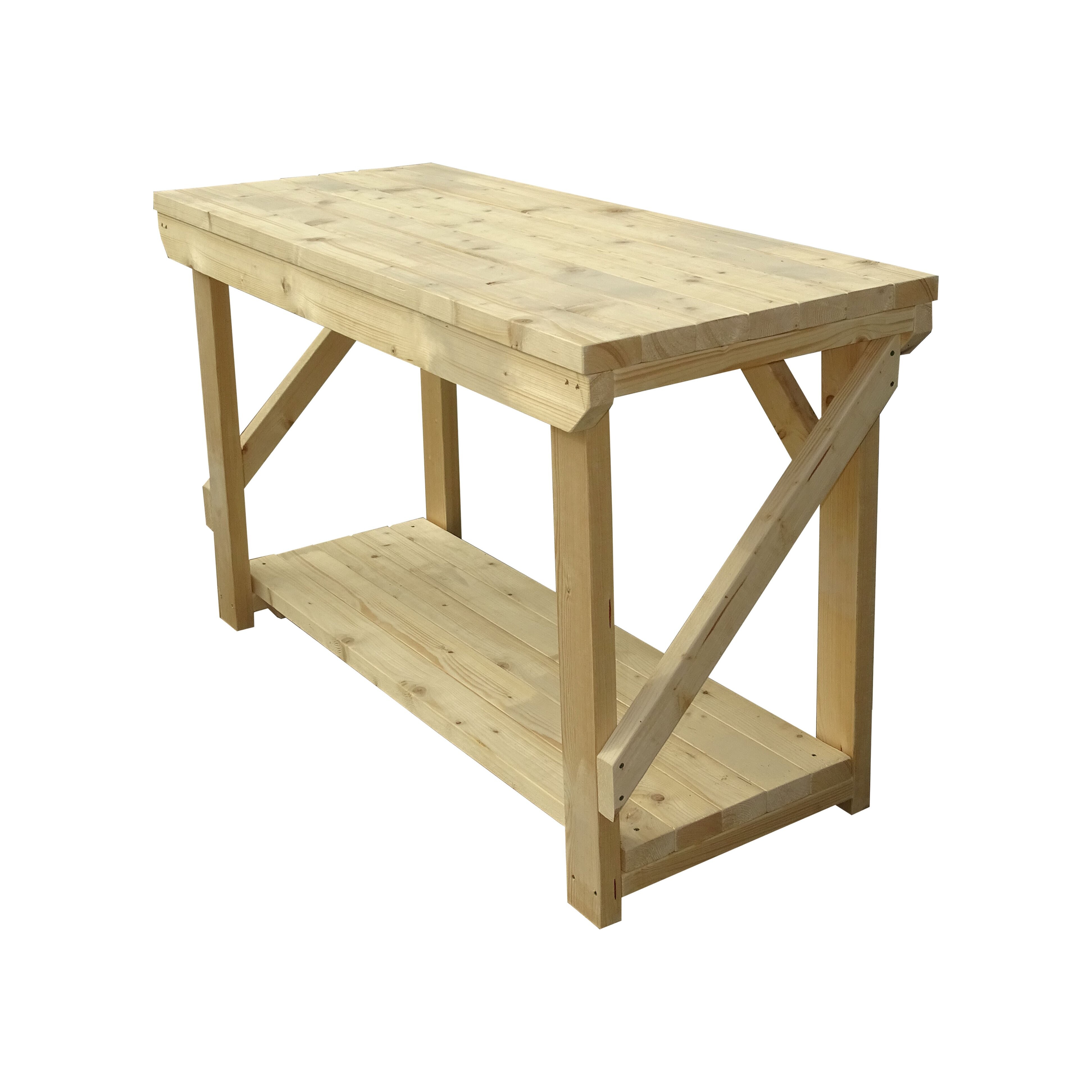 (7FT, Standard Legs) Acorn Workbench Wooden Handmade Heavy Duty on OnBuy