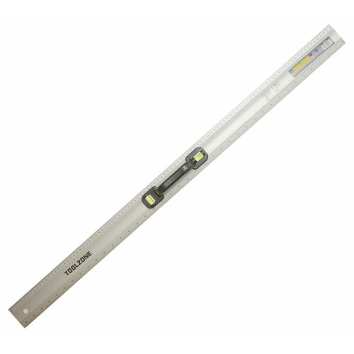 Toolzone 1m Aluminium Ruler With Spirit Levels and Handle - 1000mm on OnBuy