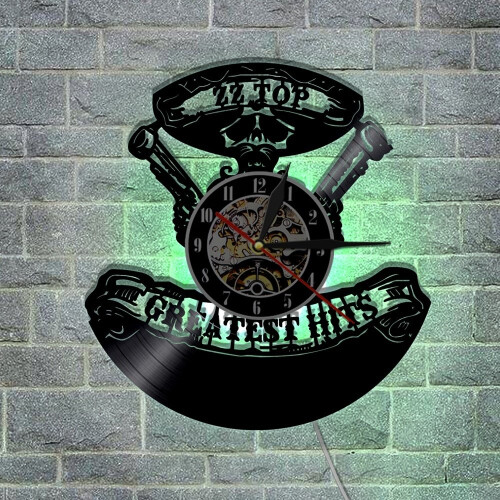 Greatest Hits ZZ Top Music Group Clock LED Vinyl Wall Clock on OnBuy