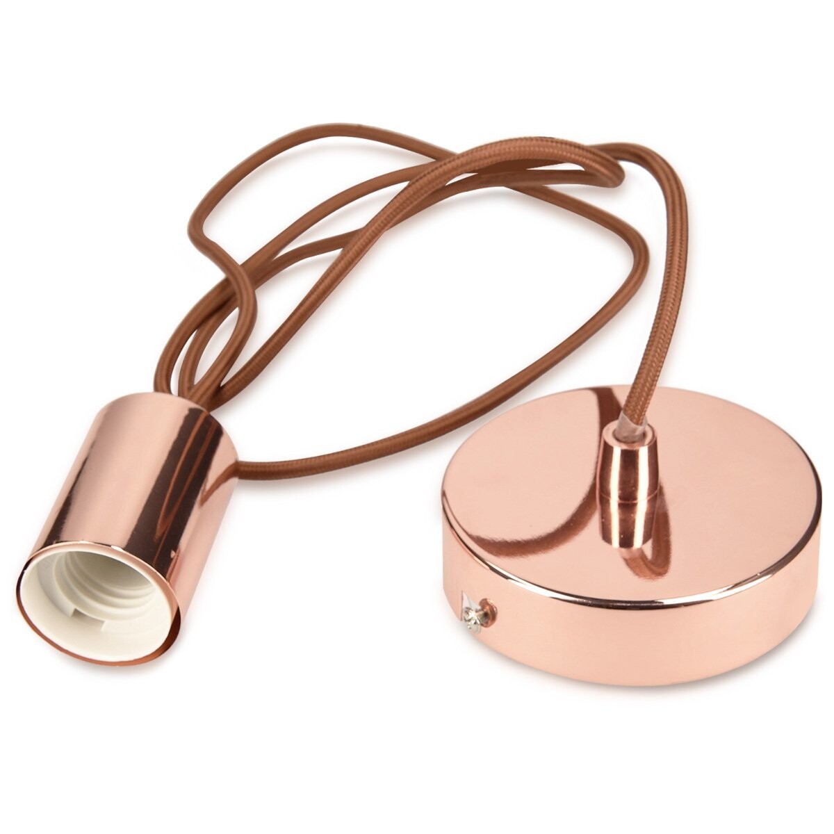 kwmobile Hanging Pendant Light Fitting Kit - Modern Retro Copper ...