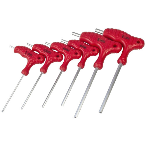 6pc Anti Tamper Security Hex Allen Key Set T-handle Long Arm Keys on OnBuy