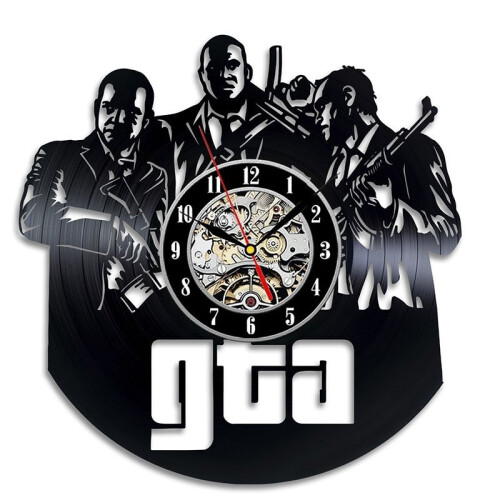 GTA Hollow Record Antique and Creative Vinyl LED Wall Clock on OnBuy