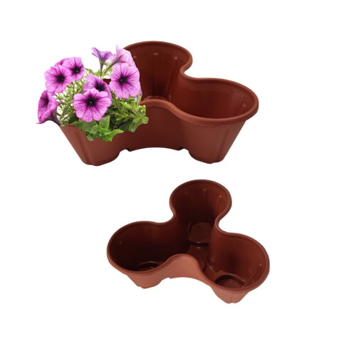 1 Terracotta Strawberry Trio Planter Flower Pot Stackable Plastic Pot ...