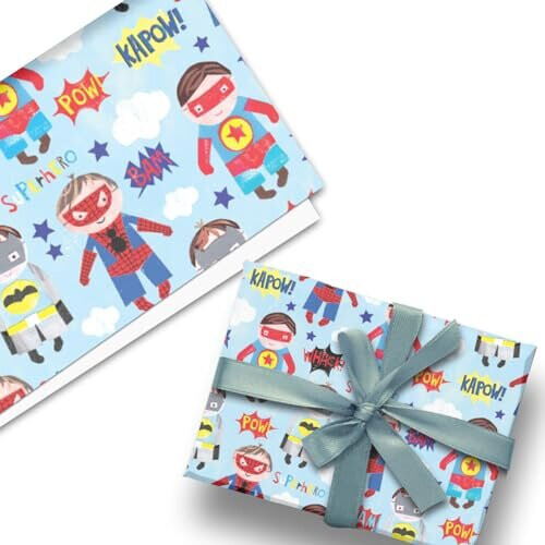 Glick Luxury Flat Wrap, Super Hero Pop Comic Wrapping Paper, Perfect ...