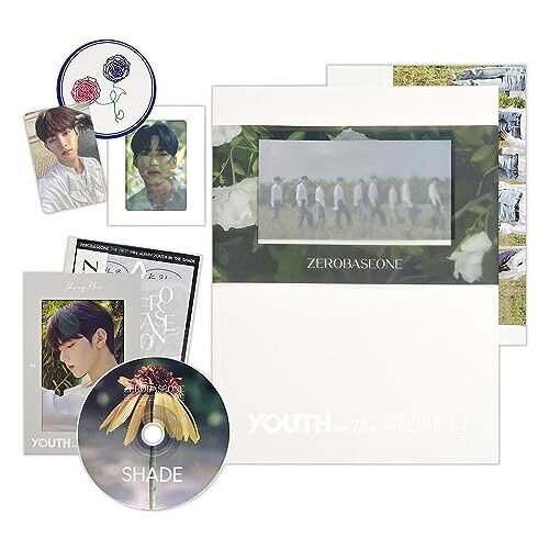 Zerobaseone - 1st Mini ALBUM [YOUTH IN THE SHADE] (SHADE Ver.) Artbook +CD-R & Envelope +Selfie ...