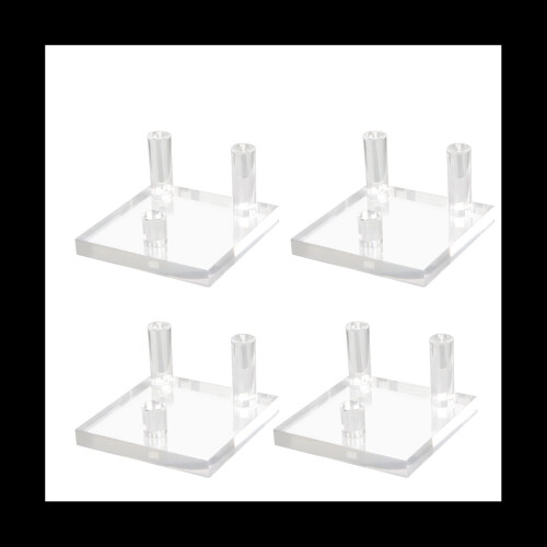 4 Packs 2.5Inch Rock Display Stand, Three-Peg Square Acrylic Display ...