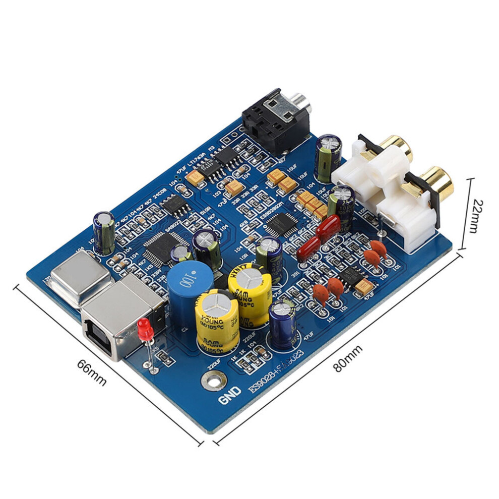 MIni USB Decoder Board ES9028K2M+SA9023 Fever Audio DAC Sound Card ...