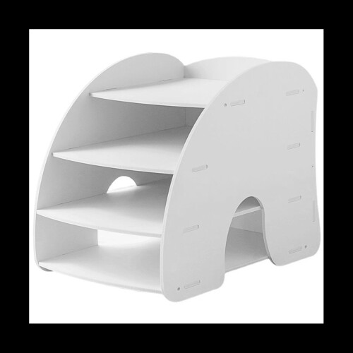 Desktop File Rack 4-Layer Folder Rack File Classification Finishing ...