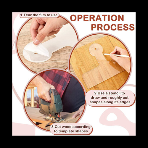 3 Pcs Router Templates for Woodworking Acrylic Templates Angled Curvy ...