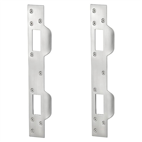 Door Strike Plate Double Holes, Heavy-Duty Latch Reinforcement Plate ...