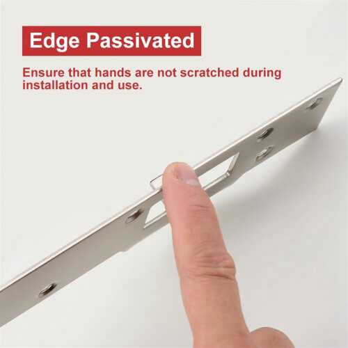 Door Strike Plate Double Holes, Heavy-Duty Latch Reinforcement Plate ...