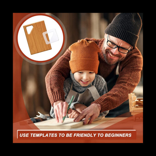 5 Pcs Router Templates for Woodworking Acrylic Templates Angled Curvy ...