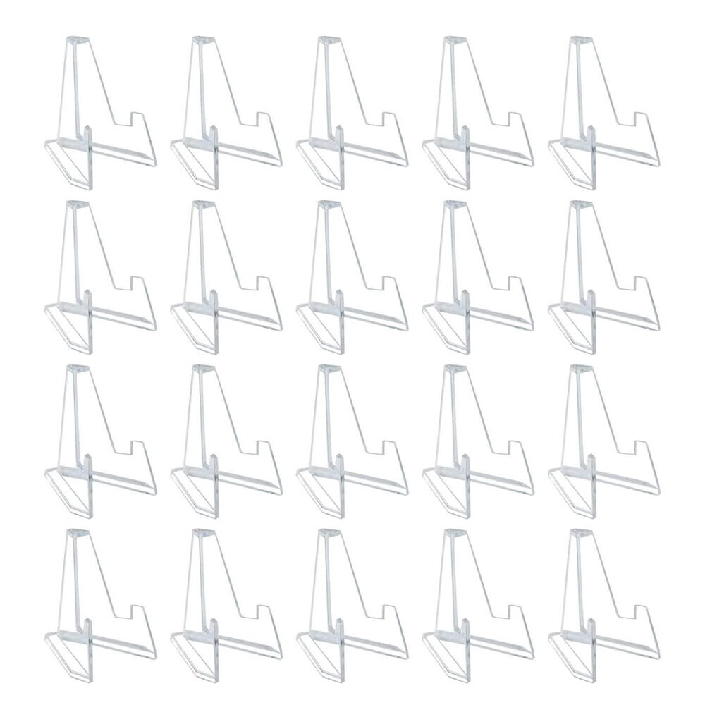 20 Pack Mini Clear Acrylic Easel Display Stands 2.2Inch Mini Coins ...