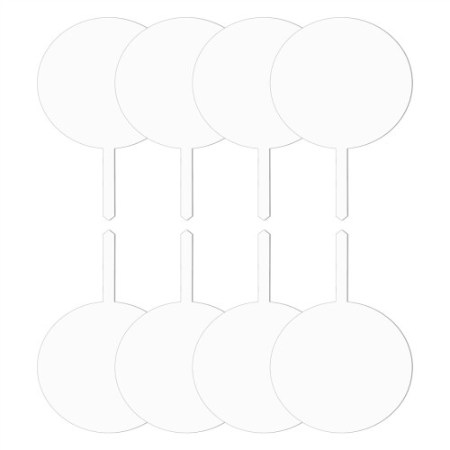 Acrylic Cake Topper Round Cupcake Topper Blank Cake Topper Stick,DIY ...