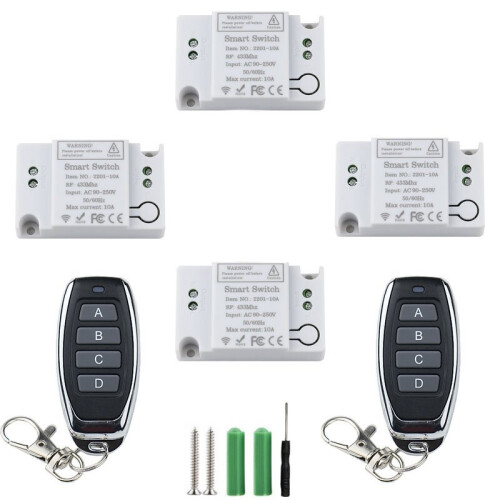 433Mhz Universal Smart Wireless Remote Control Switch AC 220V 1CH ...