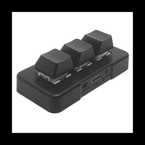 MK321 Pro 3 Key Mini Keyboard Mechanical Switch USB+2.4G+BT Connection ...