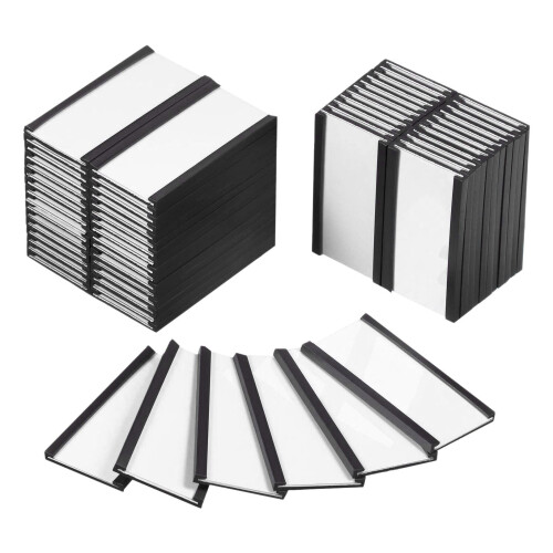 60 Pcs Magnetic Label Holders with Magnetic Data Card Holders with ...