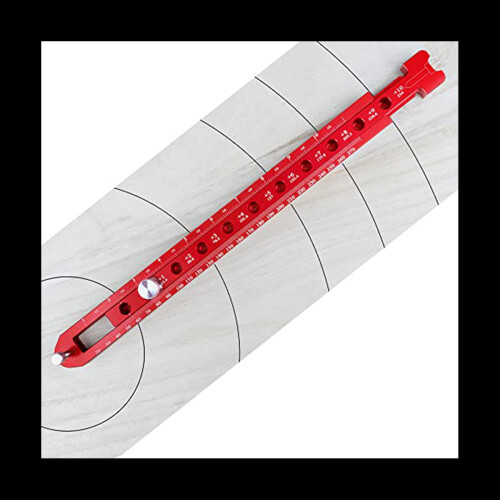 Woodworking Compass Scriber, Adjustable Metric/Inch Arc Drawing Ruler ...