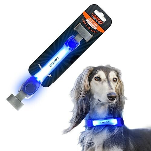 LaRoo Safety LED Light Up Band for Dogs Cats,LED Light Flashing with ...