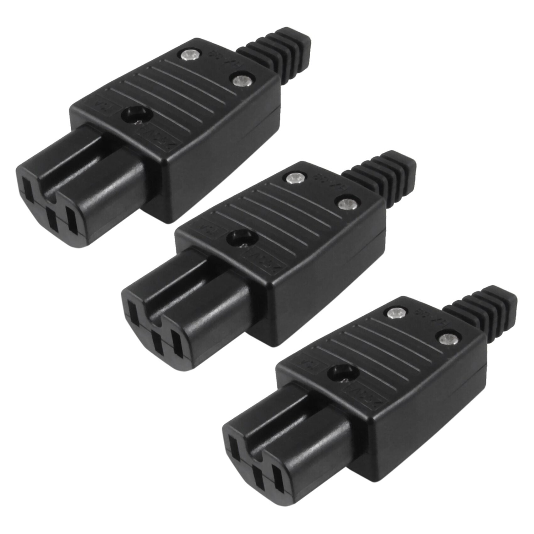 3X Black IEC320 C15 Female Outlet Socket Power Adapter Connector AC ...