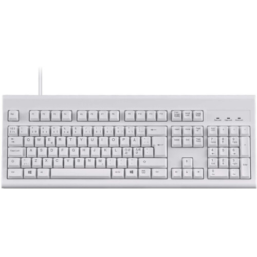 Perixx PERIBOARD-106, Wired Standard Keyboard in Nordic Layout, Curve ...