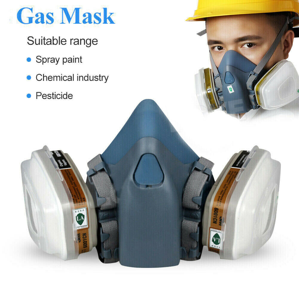 7502 Half Face Gas Mask Cover Painting Spraying Respirator Work Filter ...