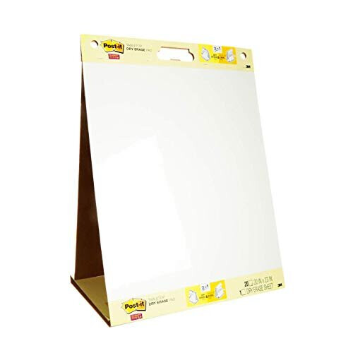 Post-it, Table Flip chart with 20 Self-Adhesive Sheets, Whiteboard for ...