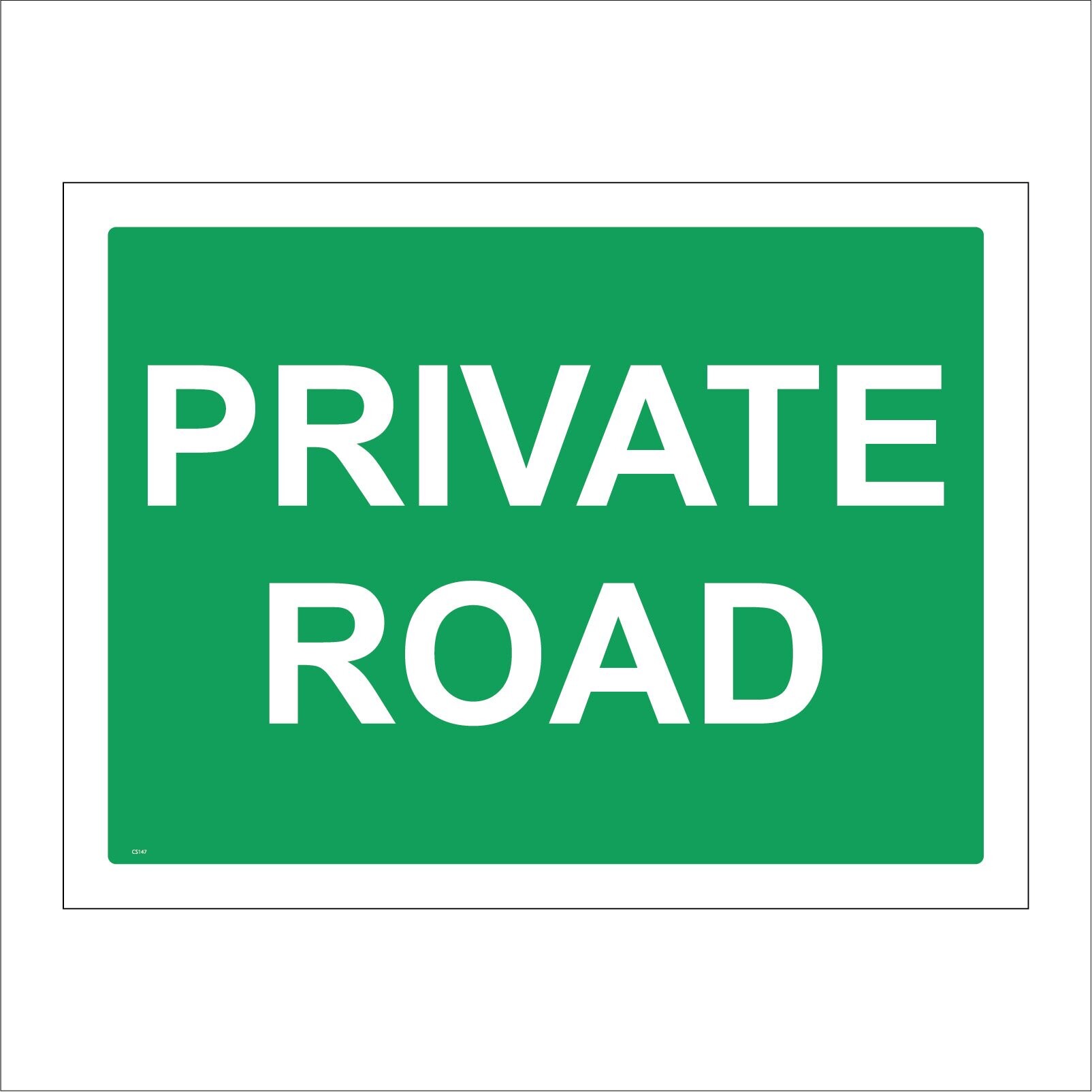 (150 x 100mm - 6 x 4, Magnetic - Vehicle Grade) CS147 Private Road SIGN ...