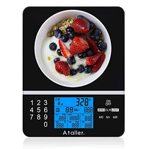 Ataller Food Nutrition Scale, Digital Kitchen Scale with Nutrition ...