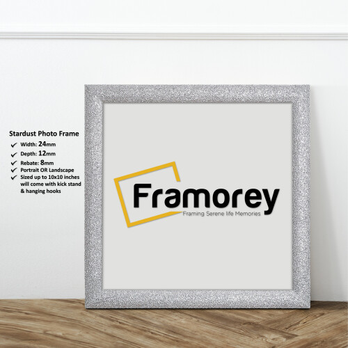 Square Size Picture Frame / Silver Photo Frames / Stardust Star Photo ...