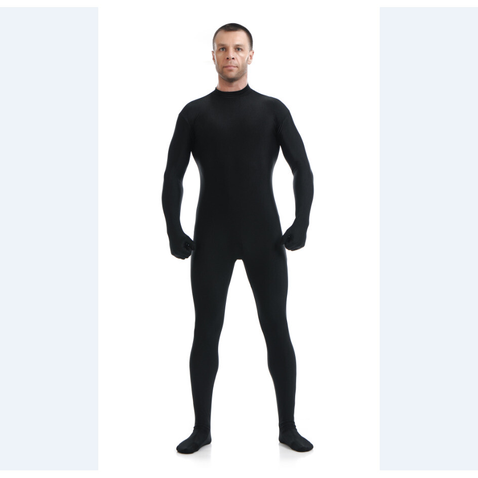 (Black, S(Tag S=US XXS)) Spandex Party New Lycra Costume Bodysuit Catsuit Unitard No Hood Hands ...