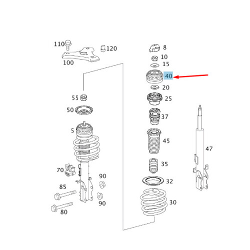 MERCEDES-BENZ VITO W639 Front Top Strut Mount Bearing A6393230520 NEW ...