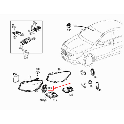 MERCEDES-BENZ GLC X253 Front Headlight Cooling Fan A2539065200 NEW ...